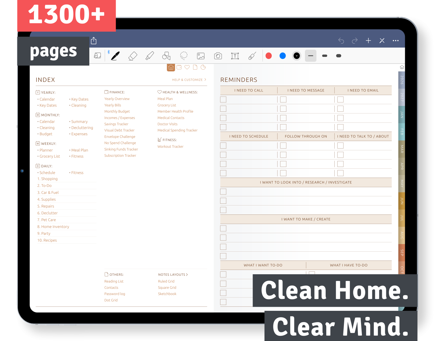 Get 2025 - 2026 Digital Household & Cleaning Planner for iPad and ...