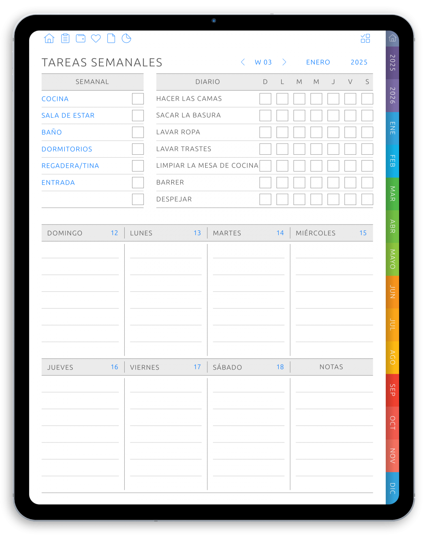 Get 2026 - 2027 Digital Household & Cleaning Planner for iPad and ...